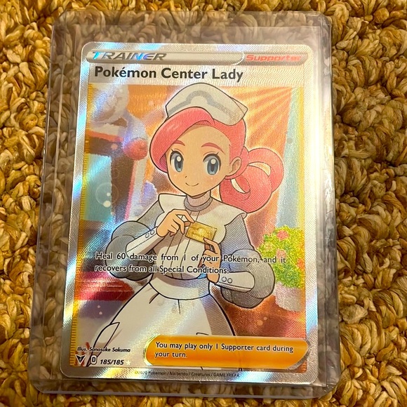 Accessories | Rare Shiny Pokmon Center Lady Pokmon Card | Poshmark